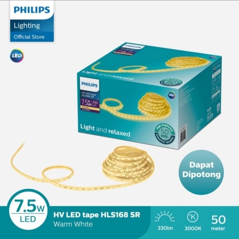 Philips led strip lights HLS168 7,5W/M 50M 3000K 6500K 330LM GM ...