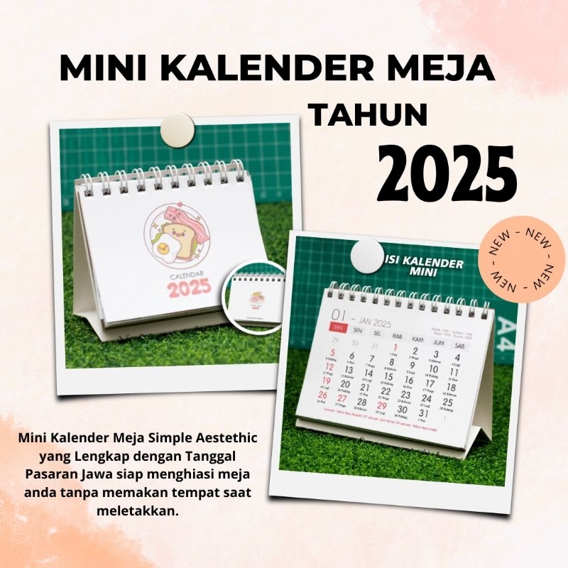 Mini SITTING CALENDAR 2025 / MINI AESTHETIC TABLE CALENDAR (REAL PICT ...