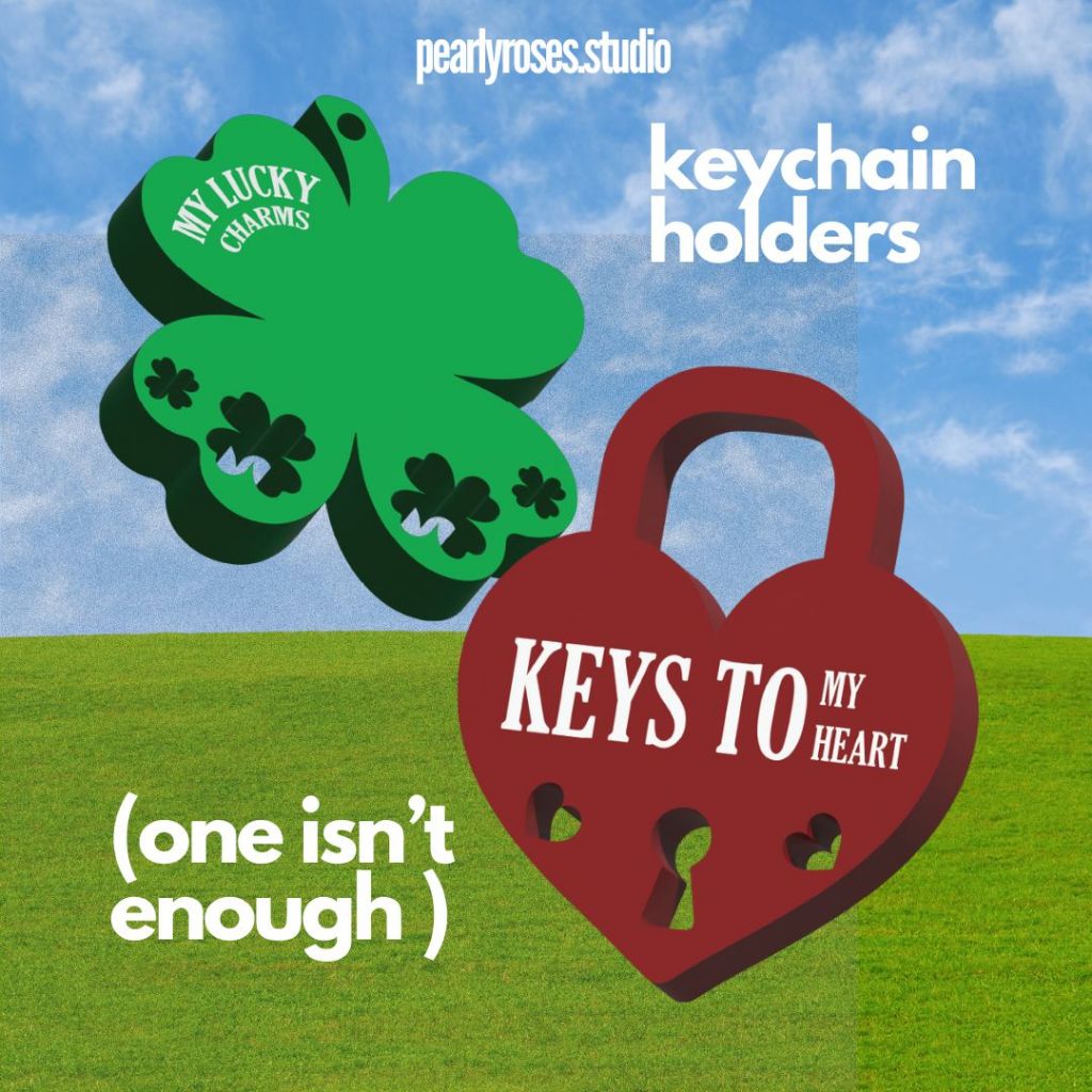 Keychain Holders Lucky Charm & Keys To My Heart By PearlyRoses Studio ...
