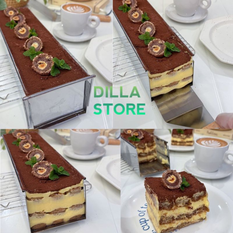 1 set of tiramisu pan plus skewers / stainless steel tiramisu cake pan ...