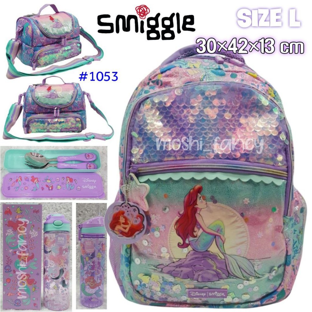 Ariel Mermaid Smiggle Bag / Ariel Mermaid Girls Smiggle Backpack ...