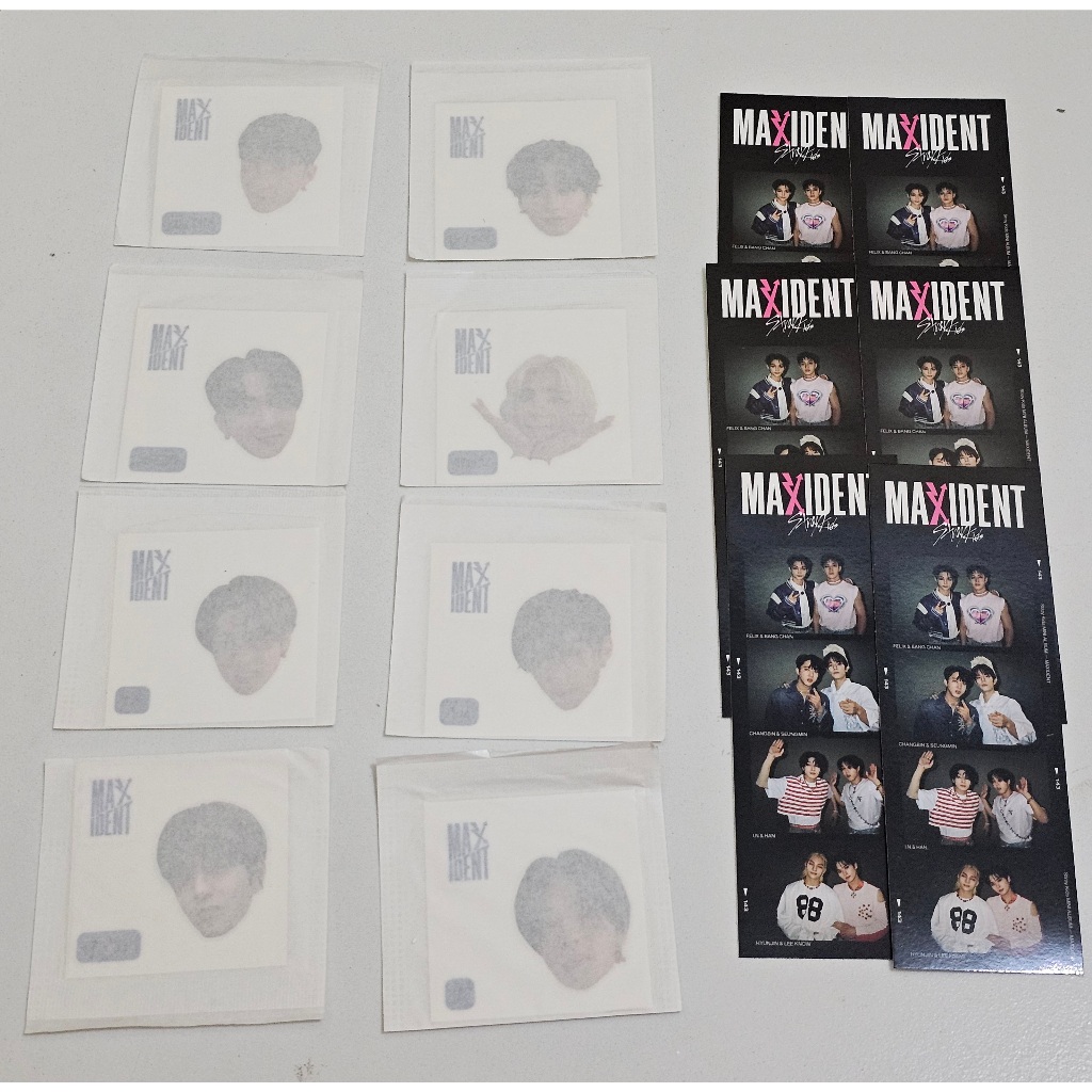 [READY] Stray Kids MAXIDENT Album Sticker Inclusions and 4cuts Photo ...