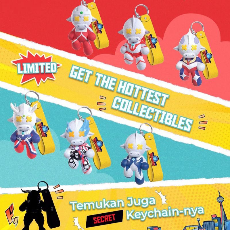 Ultracore Keychain Ultra Milk x Ultraman Original Cosmos Tiga Seven ...
