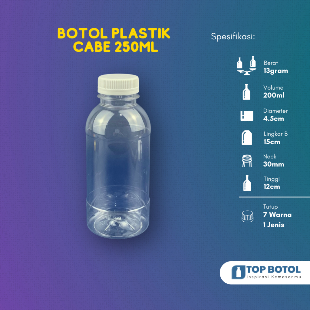 (Pack of 24 pcs) 200ML PLASTIC BOTTLE 200ML CHILI PLASTIC BOTTLE 200ML ...
