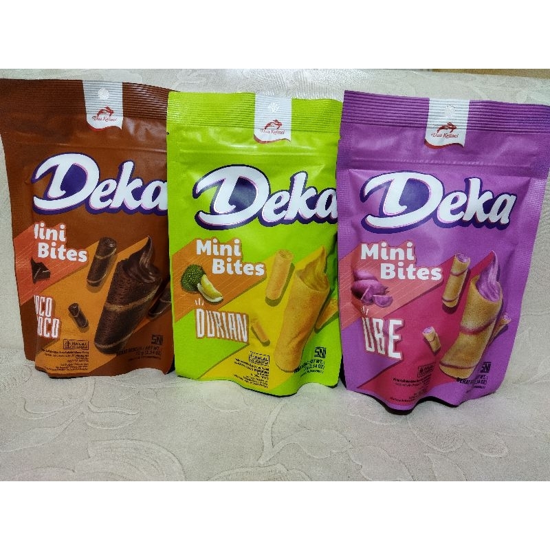 DEKA MINI WAFER BITES ALL VAR 80 GRAM/ DEKA WAFER ROLLS / DEKA MINI ...