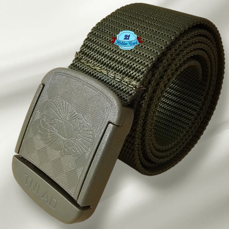 HIJAU Tactical Style Green 3D Embossed Tni Ad Belt | Shopee Singapore
