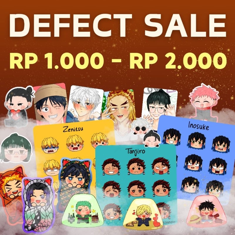 ANIME MERCH DEFECT BLUE LOCK JUJUTSU KAISEN DEMON SLAYER KIMETSU NO ...