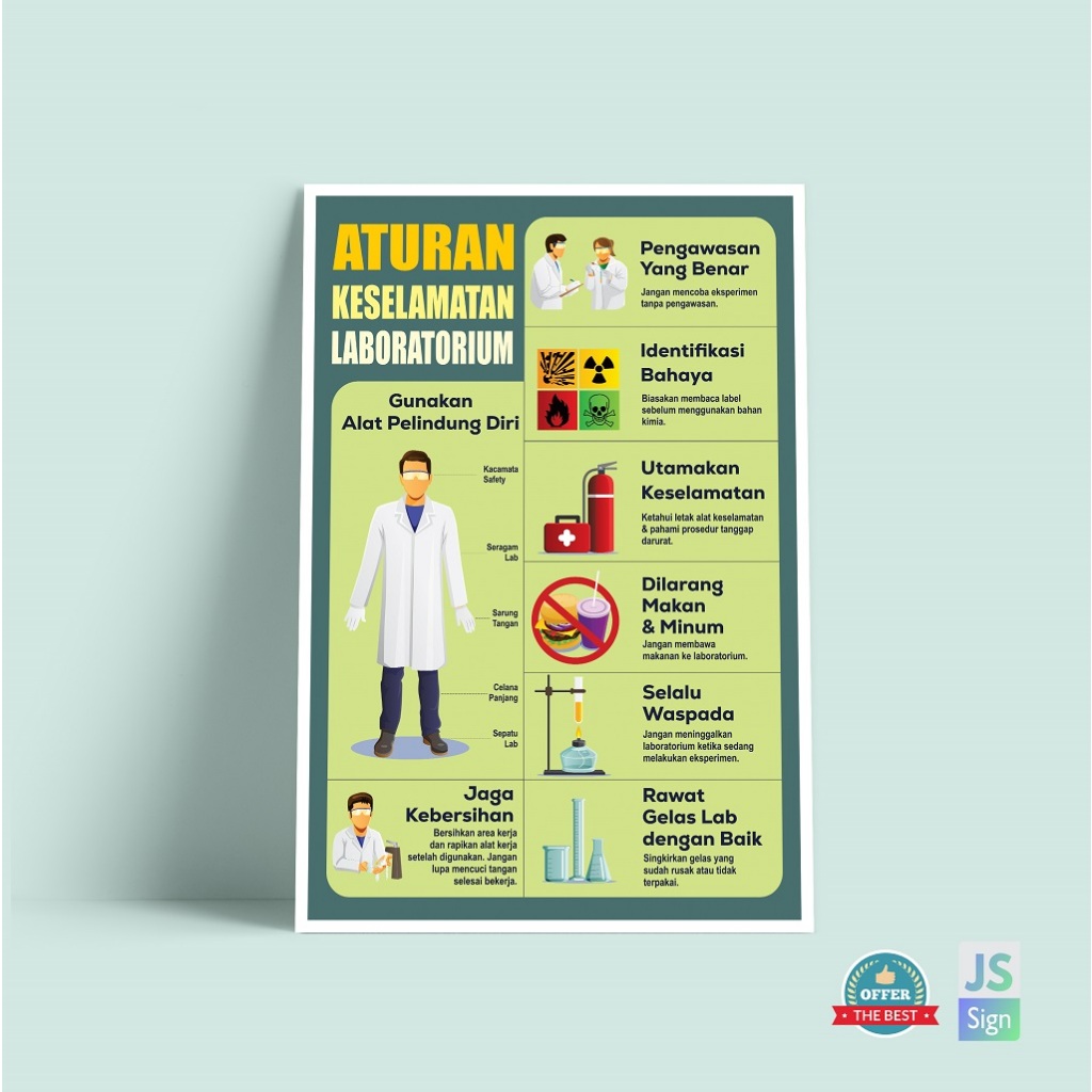 K3 Safety Poster - LABORATORY Safety SUBTRACT | Shopee Singapore