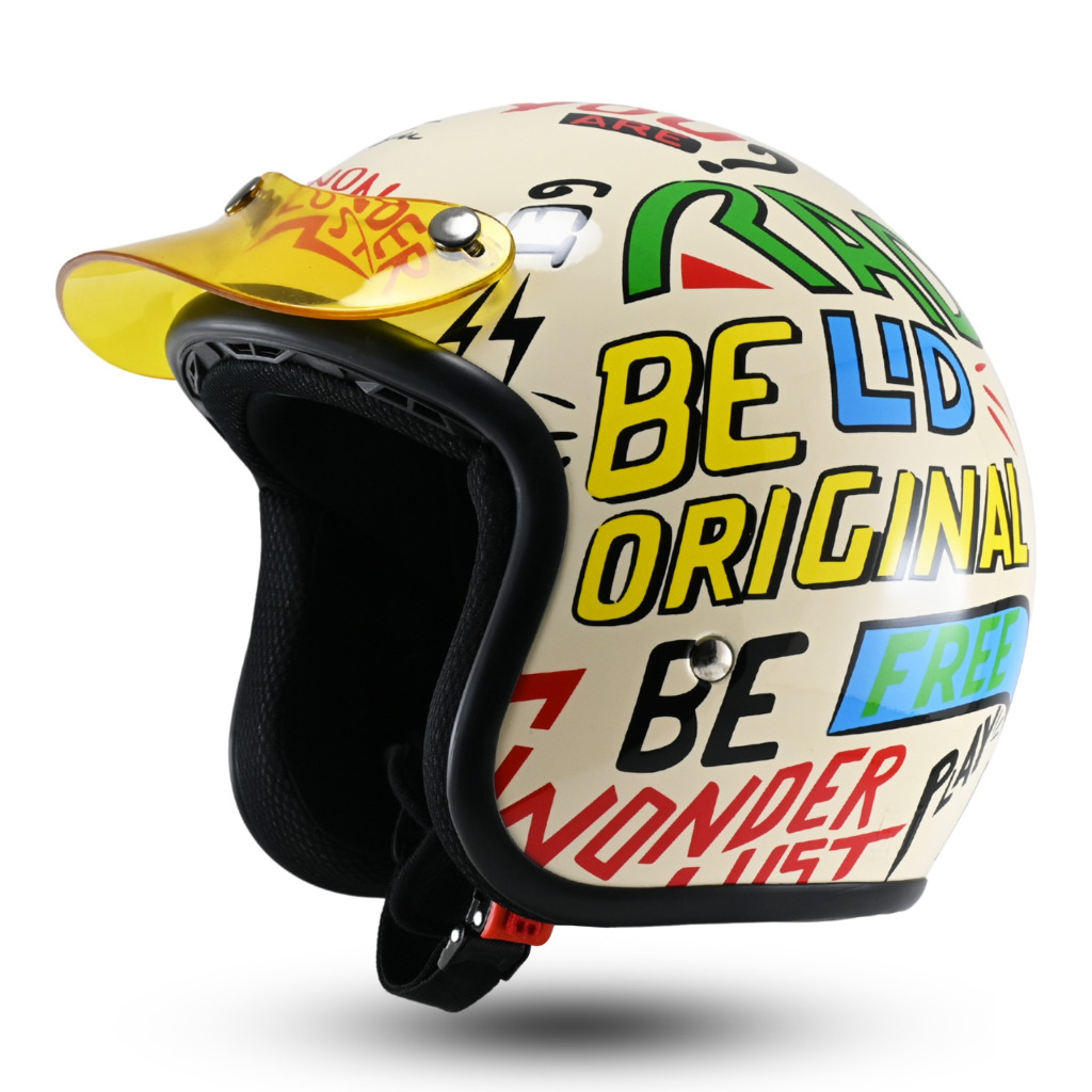 Jitsu Retro Bogo Helmet Adult SNI Men Women Premium SNI | Shopee Singapore