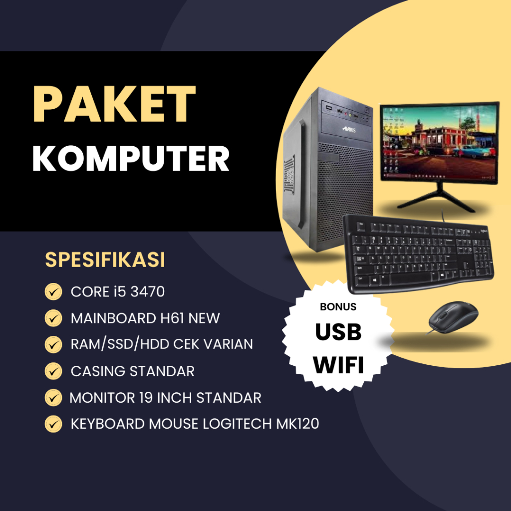 Fullset PC Computer CPU Package Assembled Core i5 3740 Ready to Use ...