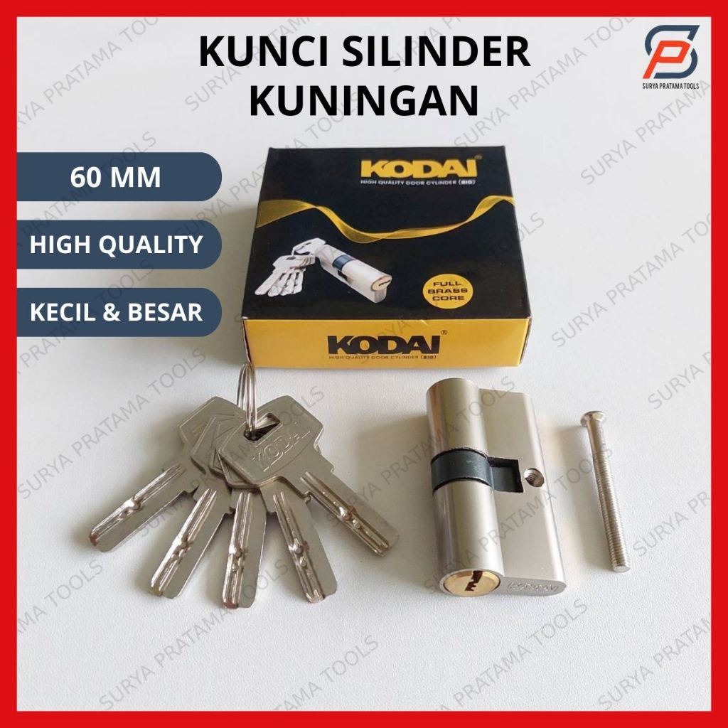 Brass Door Lock Cylinder 60mm Small Medium Large 60 mm Kodai Door Lock ...