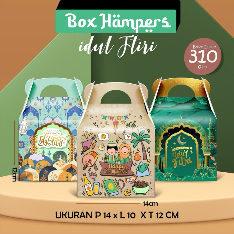 Premium FULL COLOR CARRYING DOUBLE BOX EID UL FITRI / RAMADHAN / THICK ...