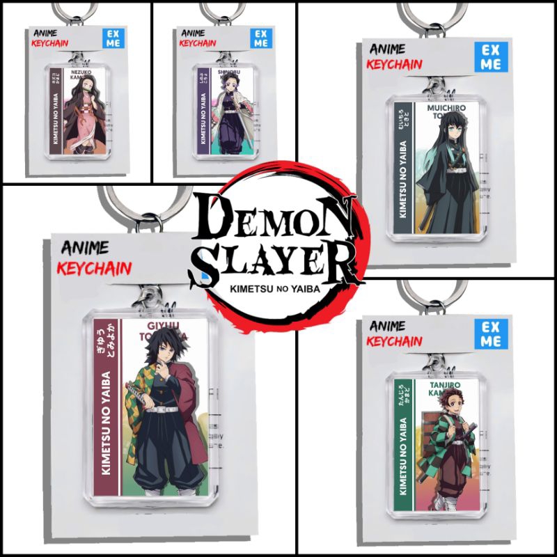 GANTUNGAN Kimetsu no Yaiba Keychain - Demon Slayer Keychain - Anime ...