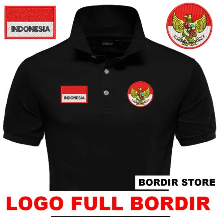 Garuda INDONESIA PREMIUM QUALITY FULL EMBROIDERED POLO / BRODIR LOGO ...