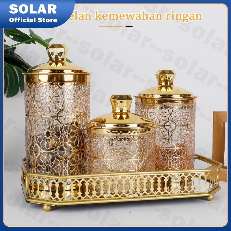 Luxury Gold Jars Multipurpose Food Jars Cake Jars Sets Luxury Jars 1 ...