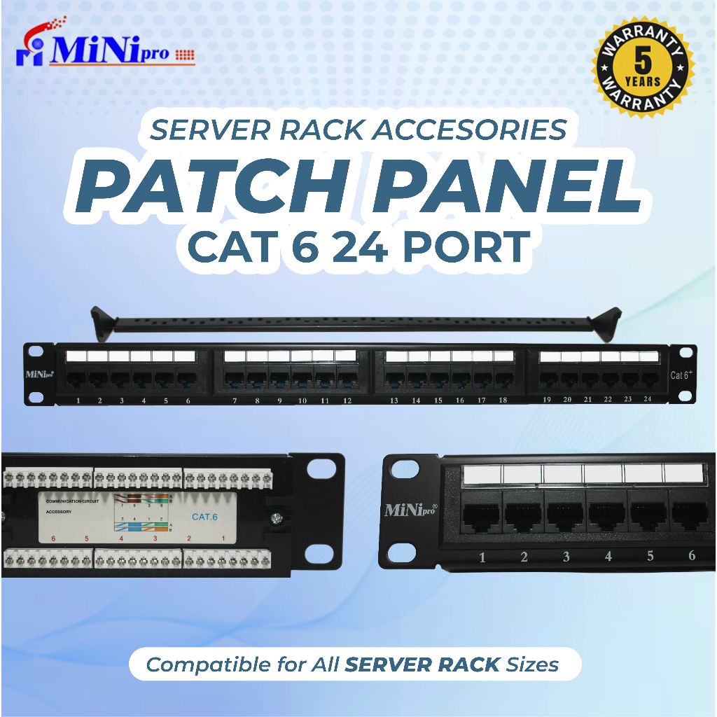 Patch PANEL 24 PORT CAT6 / RACK MOUNTED PATCH PANEL 24 PORT CAT6 | Shopee Singapore