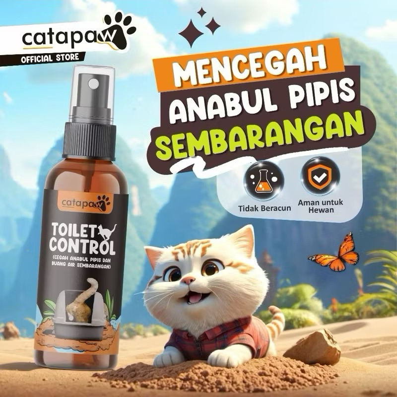 Catapaw Pet Toilet Control Cats Dogs Potty Training Spray Trains Cats ...