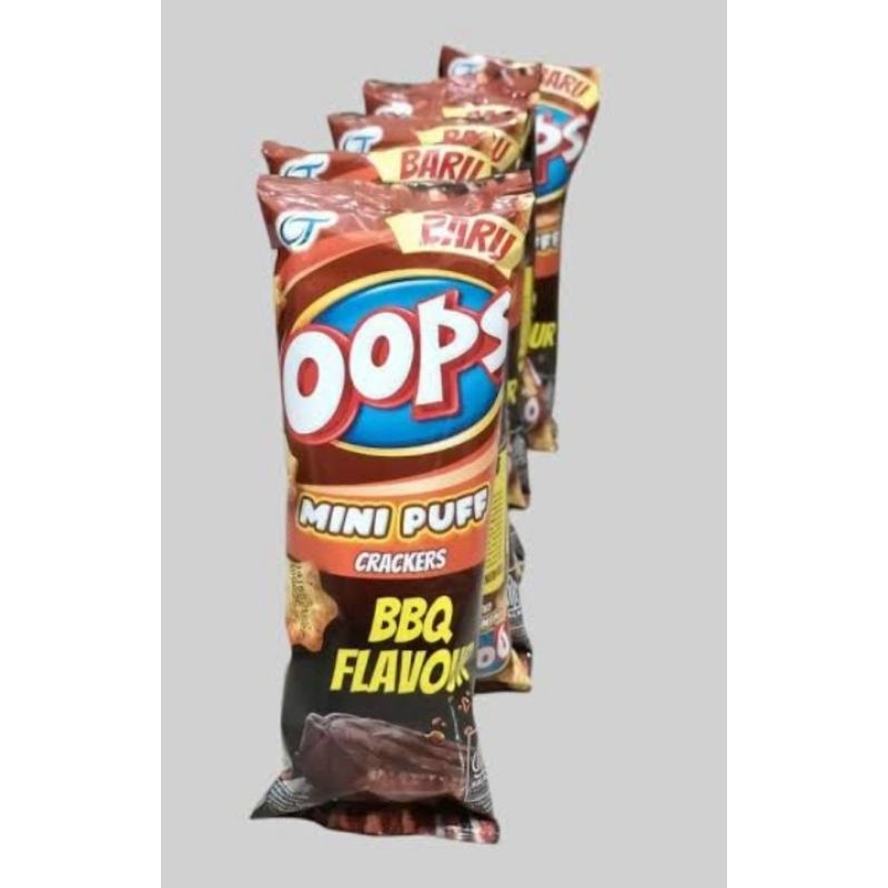 Oops Mini Puff Crackers BBQ Flavor (10 pcs) | Shopee Singapore