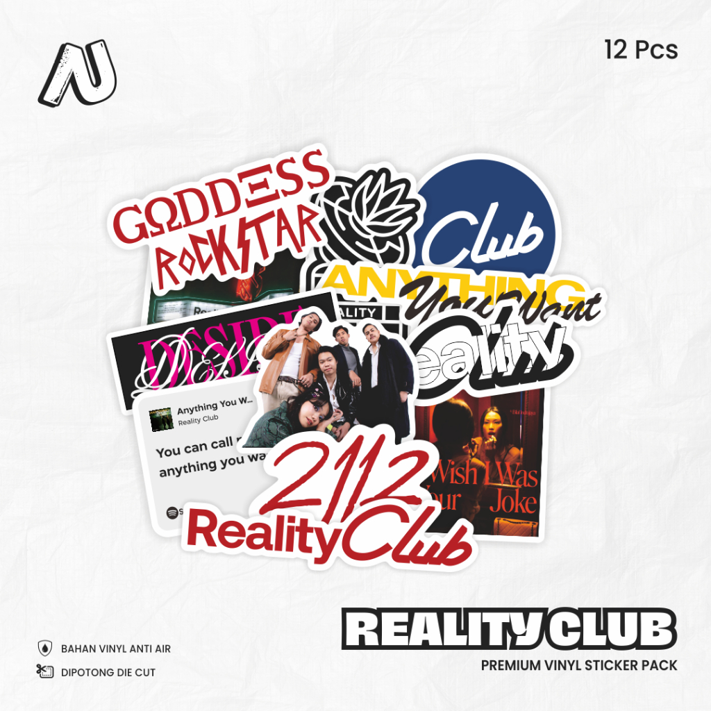 Reality Club Sticker Pack Waterproof Vinyl Band Aesthetic Sticker ...