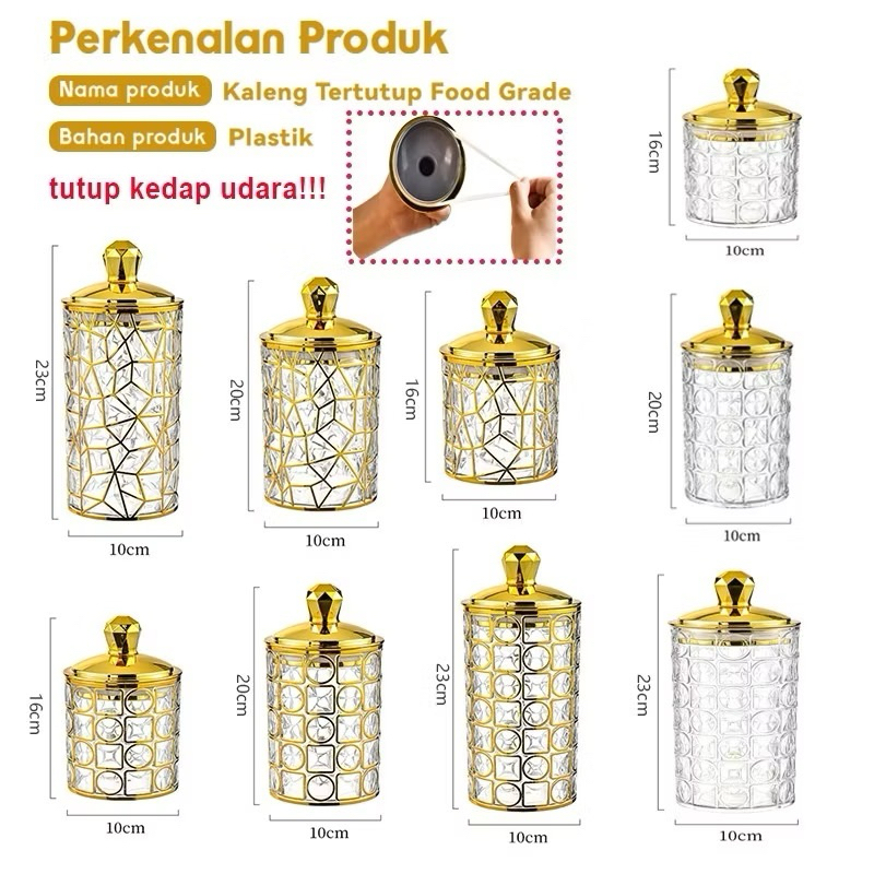 PLASTIC ACRYLIC SULTAN JAR CONTAINS 3 SET / LATEST AESTHETIC AIRTIGHT ...