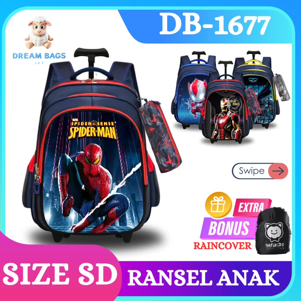 Character Elementary School Children's Trolley Backpack - Character ...