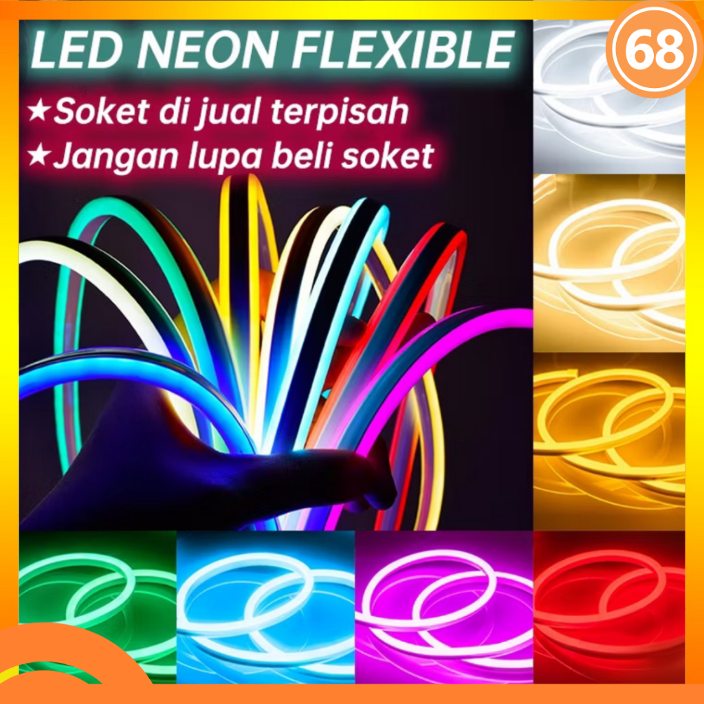 LED Neon Flex Light Hose 220V Meter Flexible Sign Strip Outdoor Indoor ...