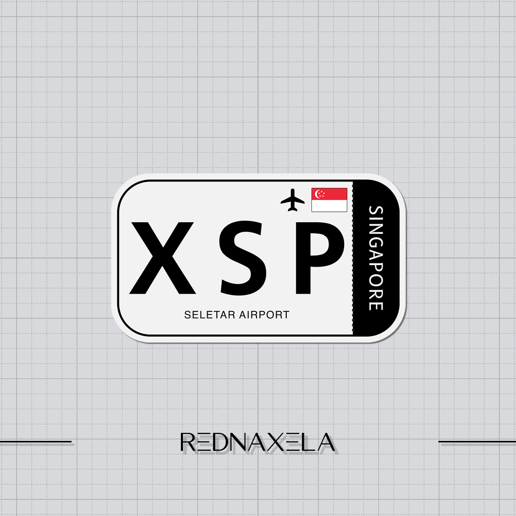 Vinyl Sticker Seletar Airport Code XSP Sign Sticker | Shopee Singapore