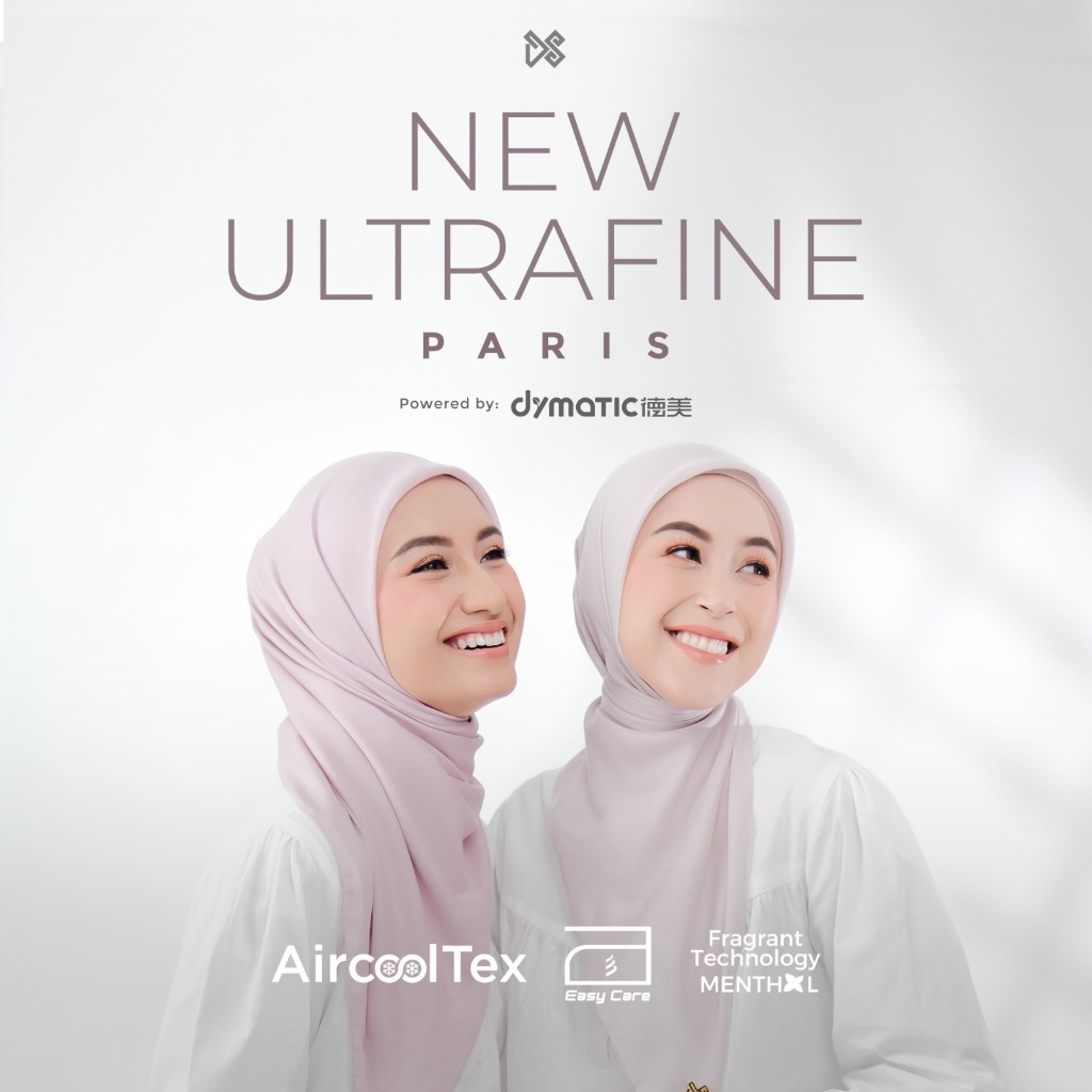 Paris Ultrafine Dymatic Plain Square Hijab - DS Modest | Shopee Singapore