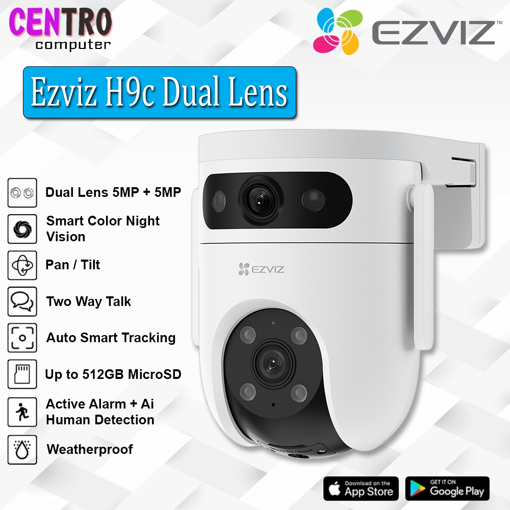 Ezviz H9c Dual Lens 5MP + 5MP 3K Camera Smart Home Wi-Fi Pan Tilt IP ...