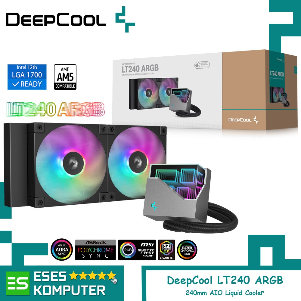 AIO DeepCool LT240 ARGB 240mm High Performance Liquid CPU Cooler for ...