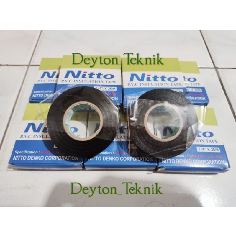 HITAM Nitto PVC Black Electrical Insulation / NITTO TAPE BLACK PVC ...