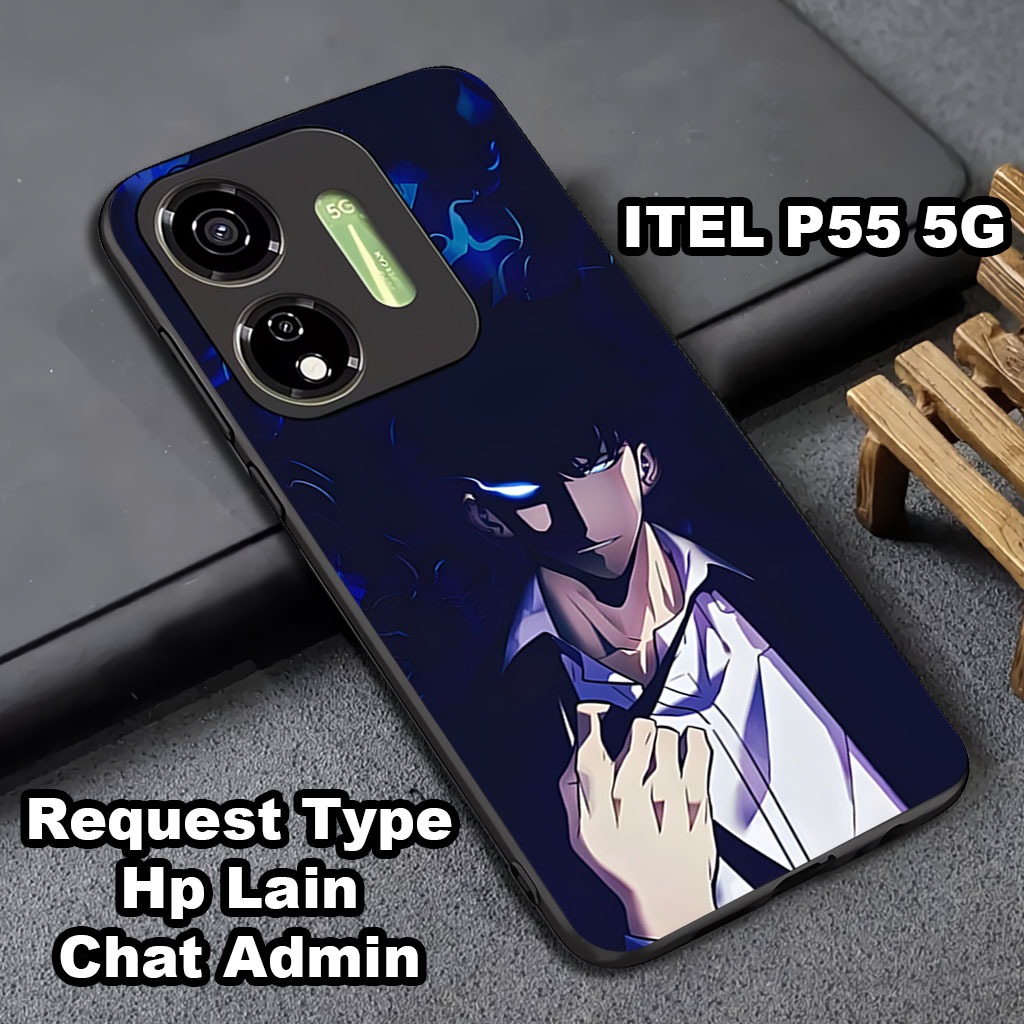 HP Glossy shiny Softcase for ITEL P55 5G with Anime Solo Leveling motif ...