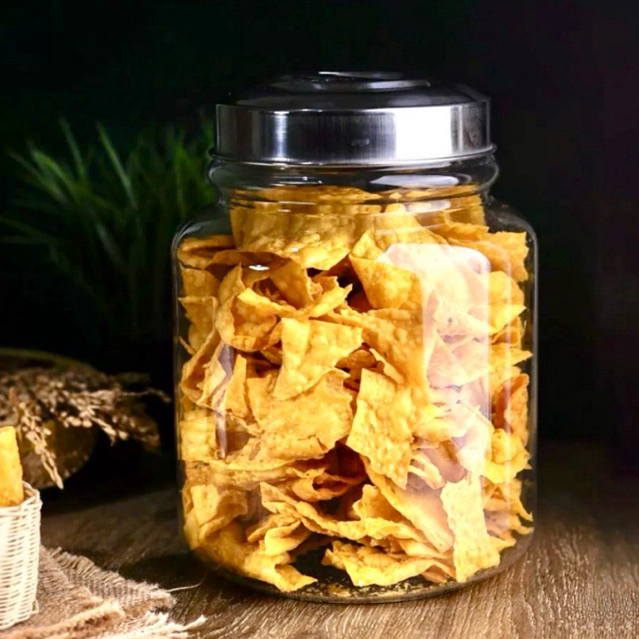 Manise round glass jar with 7 stainless lids, 5 liter airtight | Shopee ...