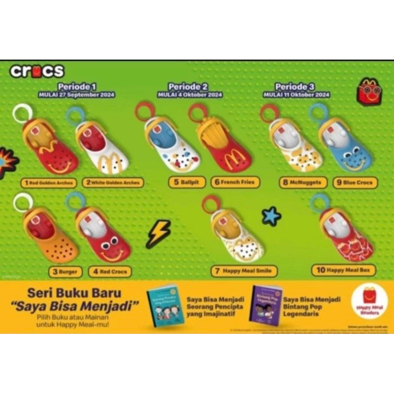 Happy Meal Mcd McDonald's Crocs 2024 ORIGINAL | Shopee Singapore