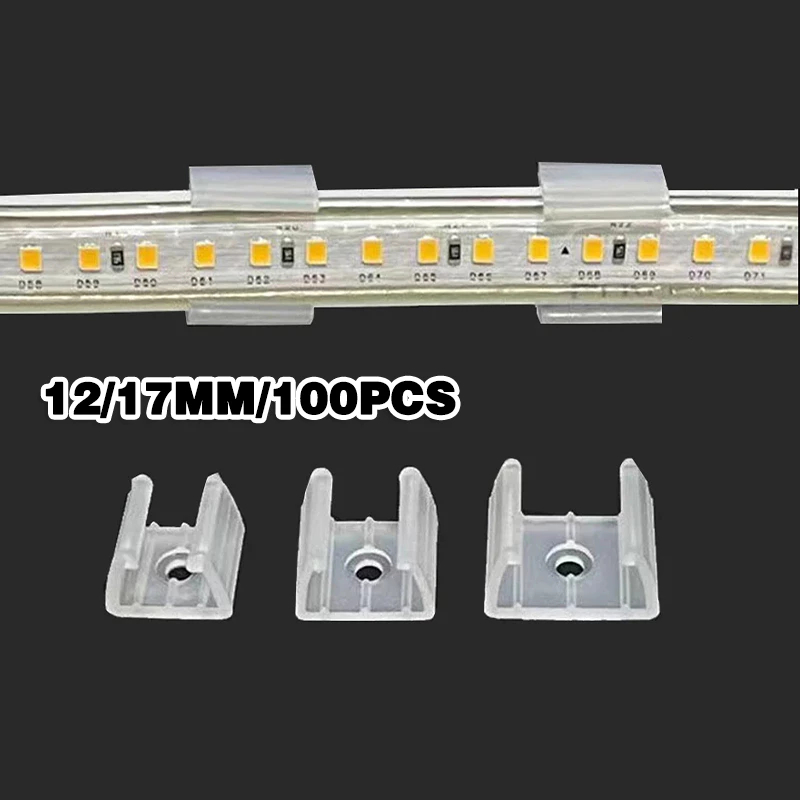 100pcs neon Light Holder neon Light Clamps Flexible neon Clamp Bracket ...