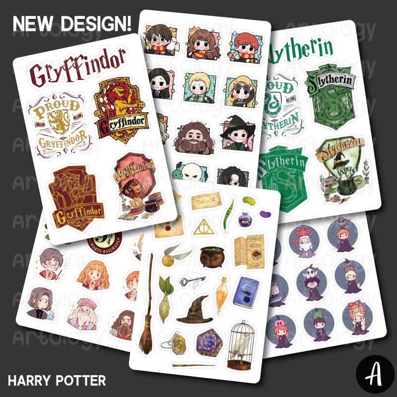 Harry Potter Aesthetic Sticker Set - DIY Scrapbook Gryffindor Ravenclaw ...