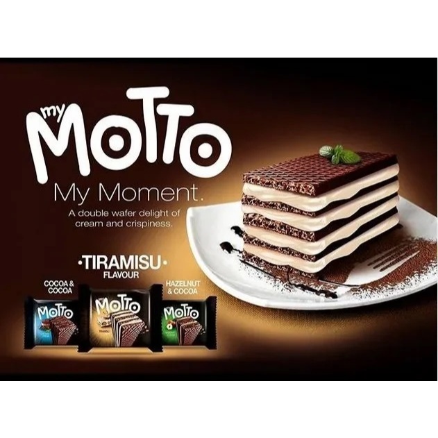 My Motto Wafer Snack 30g Hazelnut & Cocoa, Cocoa & Cocoa, Tiramisu ...