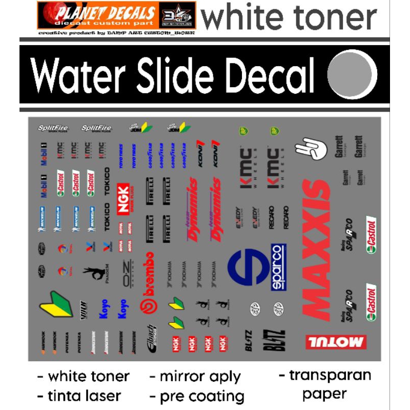 Decal hot wheels universal sponsor 4 MAXXIS (white toner) | Shopee ...