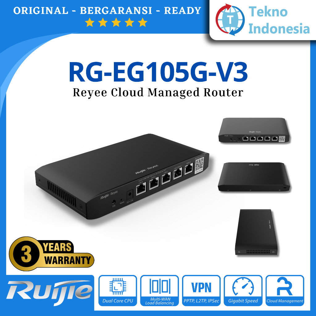 Ruijie Reyee RG-EG105G-V3 5 Port Gigabit Cloud Managed Router | Shopee Singapore