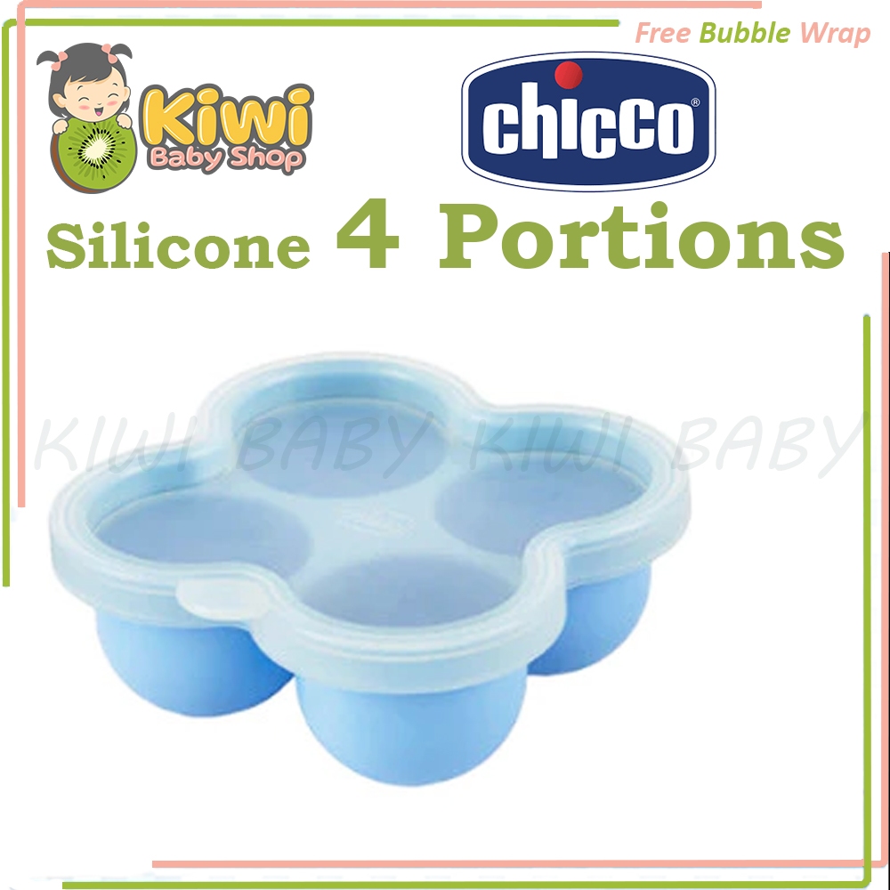 Chicco Silicone Multiportion Tray 4 Portions / Baby Food Container ...