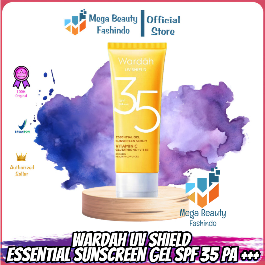Wardah UV Shield Essential Sunscreen Gel SPF 35 PA +++ 40ml | Shopee ...