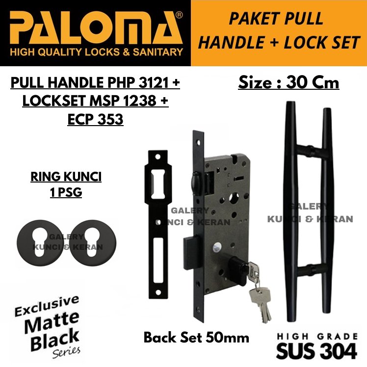 PALOMA PULL HANDLE PACKAGE PHP 3121 + MSP 1238 + ECP 353 MORTISE LOCK ...