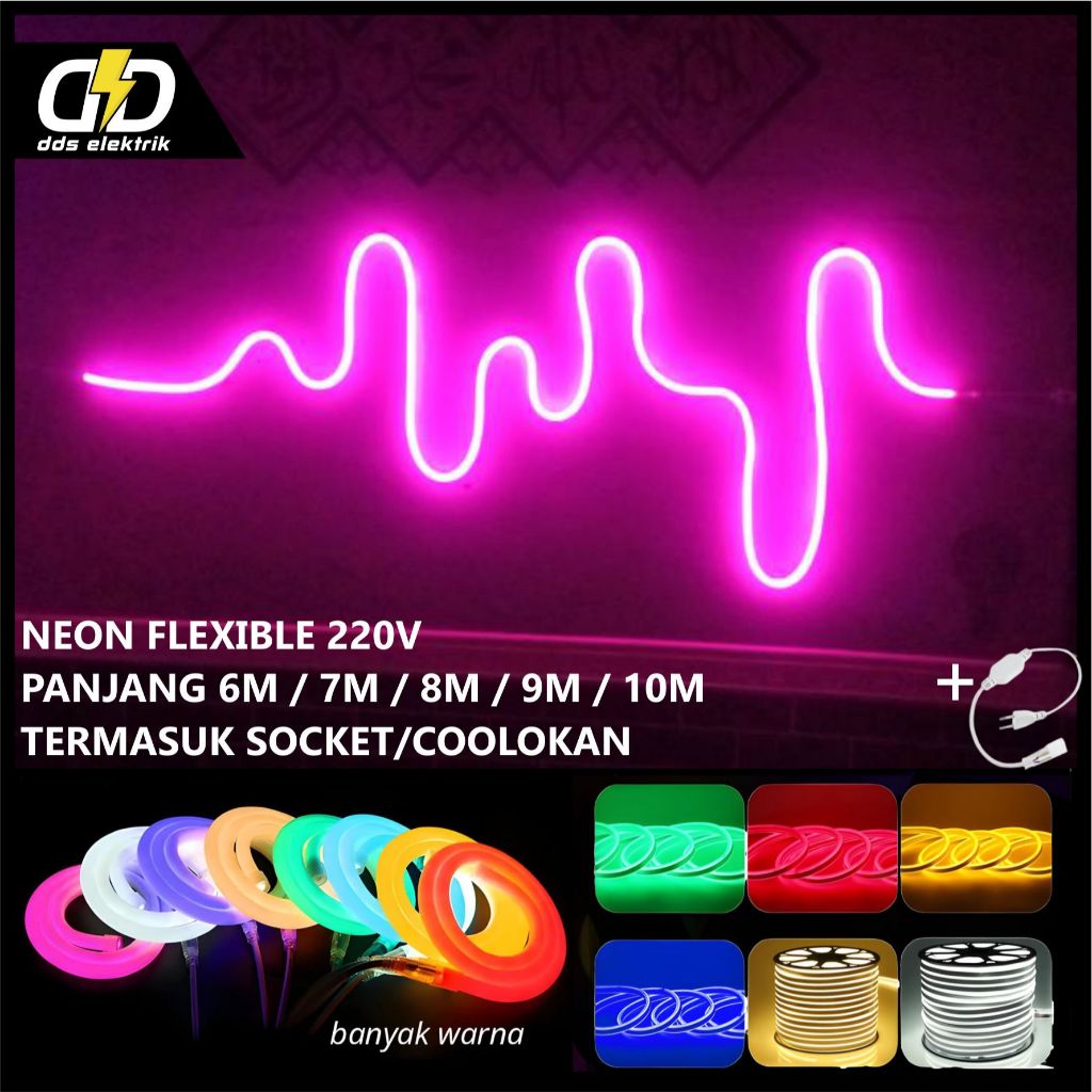 Flex Neon Light Package 220v 6m 7m 8m 9m 10m Led Flexible Hose 220v ...