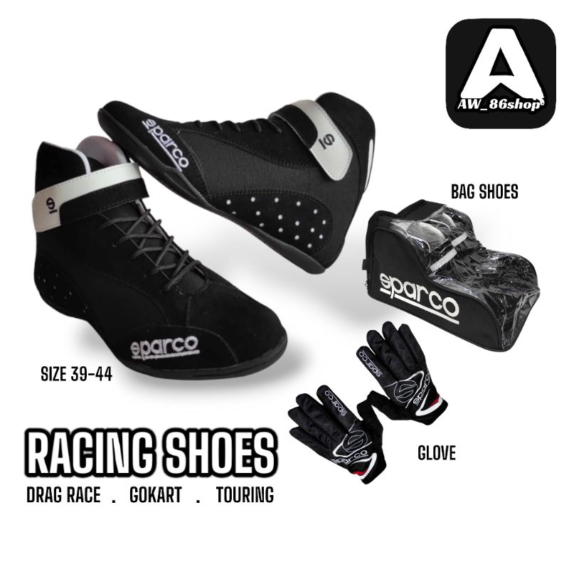 HITAM Touring ROAD RACE SWALOM GO KART RACING SHOES BLACK | Shopee ...