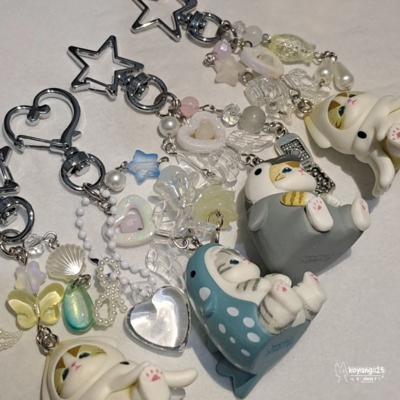 Mofusand Arctic Sea Creatures Keychain | Beads Animal Cat Figure Bag ...
