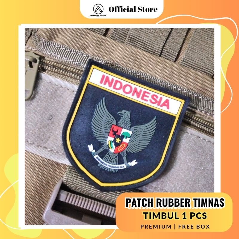 Alfatih ARMY Thick Anti-Break Velcro National Team Rubber Emblem ...