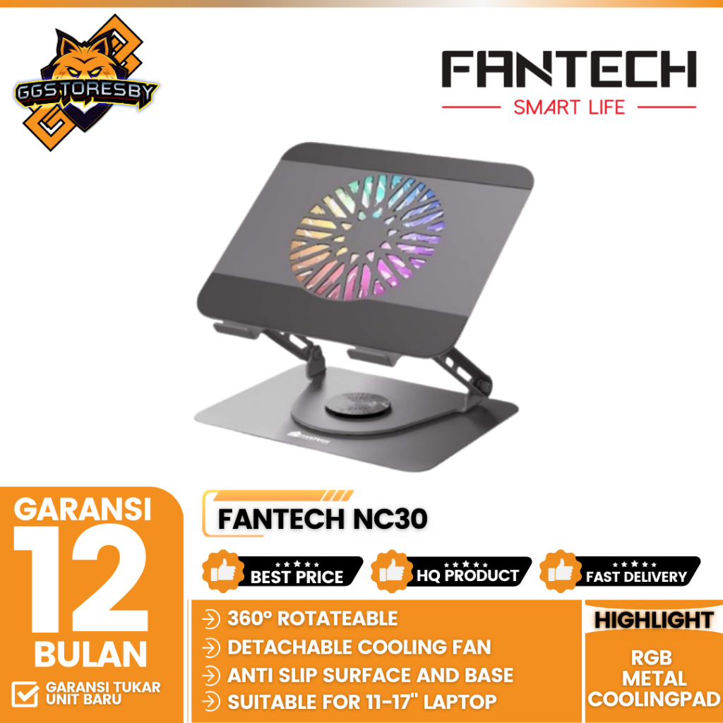 Fantech NC30 RGB METAL COOLINGPAD | Shopee Singapore