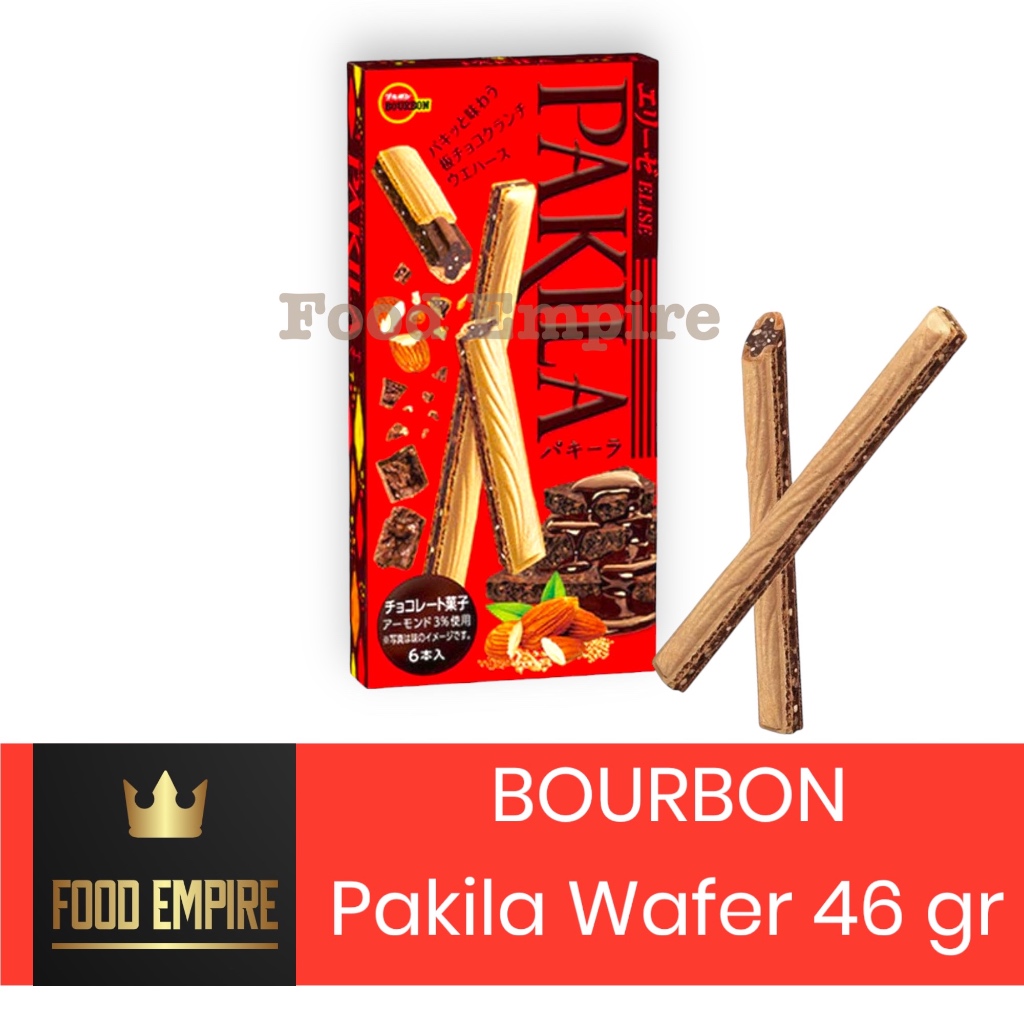 Bourbon PAKILA Elise 46 gr | Almond Chocolate Wafers | Japanese ...