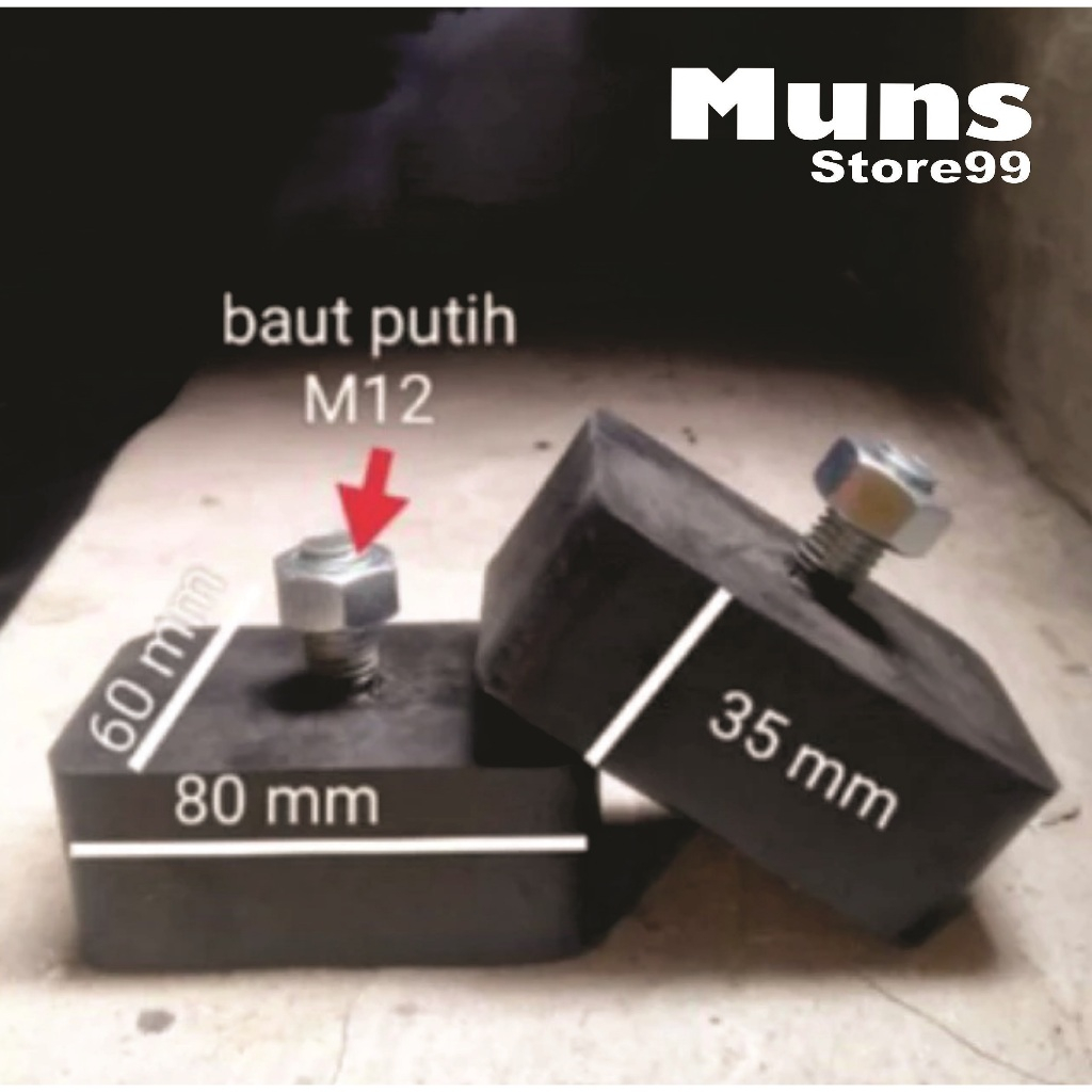 MESIN Rubber Mounting Pad Engine Mount 80x60x35mm | Shopee Singapore