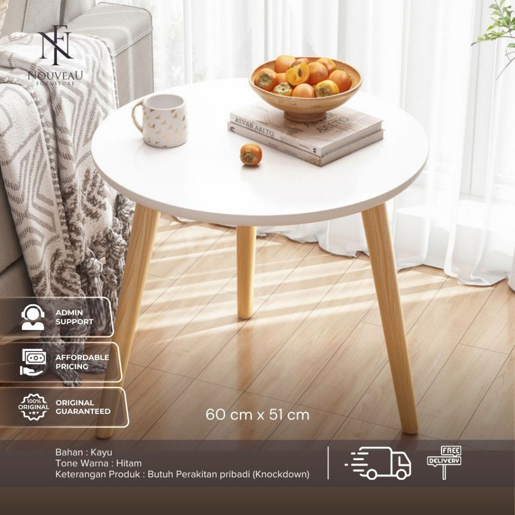 Poppy Coffee Table | Round Coffee Table | Minimalist Guest Table ...